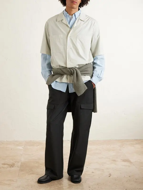 Barena Venezia Solana Camp-collar Cotton-poplin Shirt - Neutrals