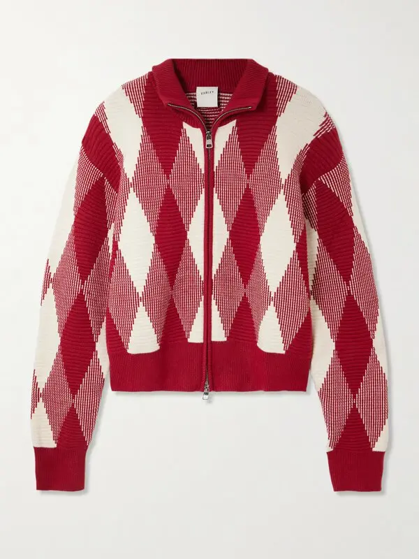 Varley Karina Jacquard-knit Cardigan