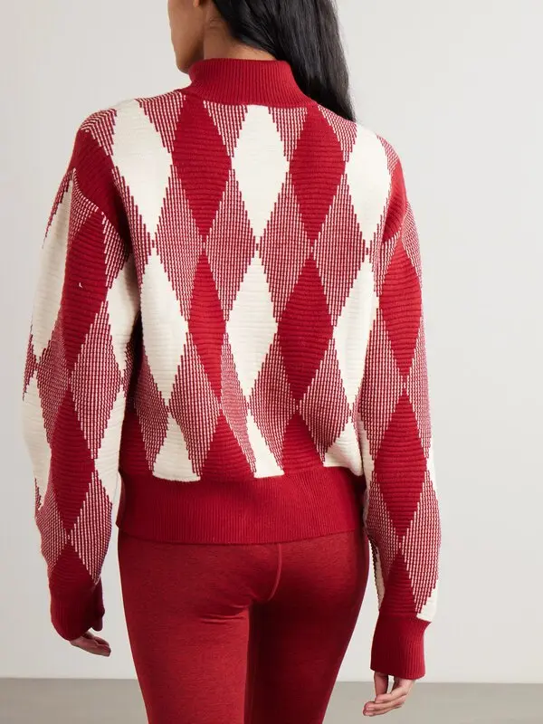 Varley Karina Jacquard-knit Cardigan