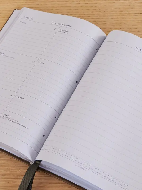 Smythson Soho Ludlow 2026 Weekly Diary - Green