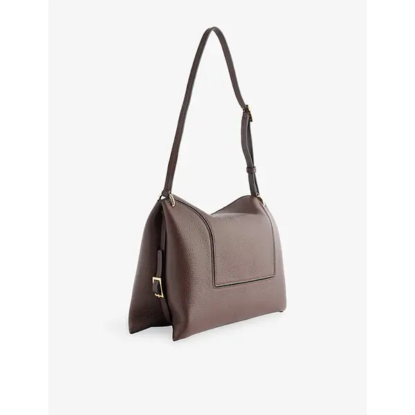 WANDLER Penelope Slouch Leather Shoulder Bag - Coffee Crust