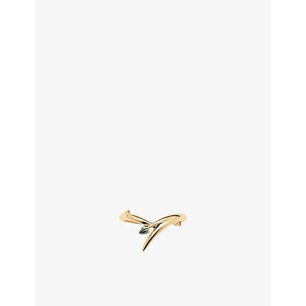 SHAUN LEANE Black Orchid Bud Ring - Yellow Gold Vermeil