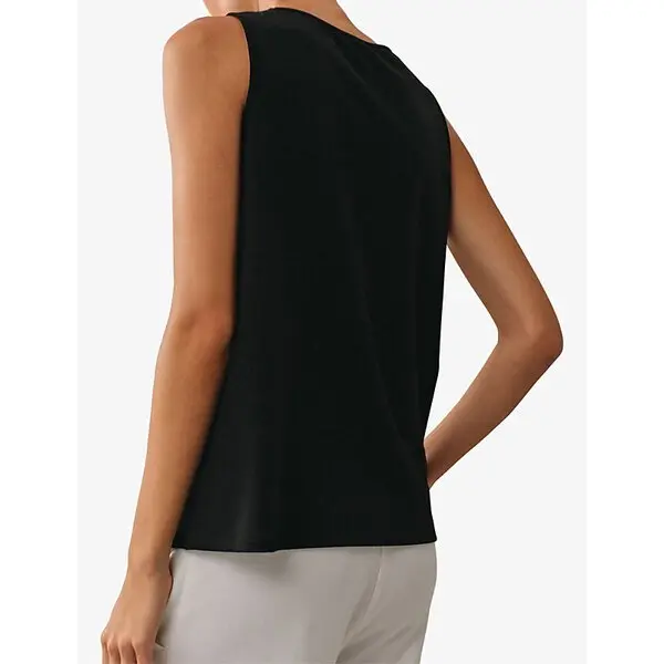 THE WHITE COMPANY Drape-front Keyhole Jersey Top
