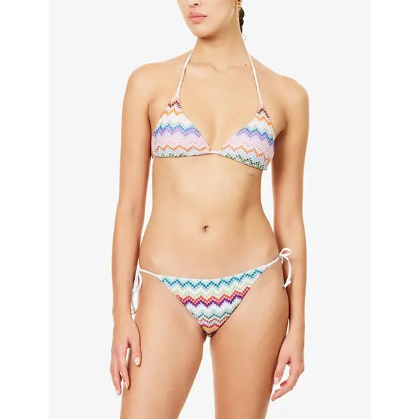 Missoni Chevron-print Raschel Knit Bikini Set