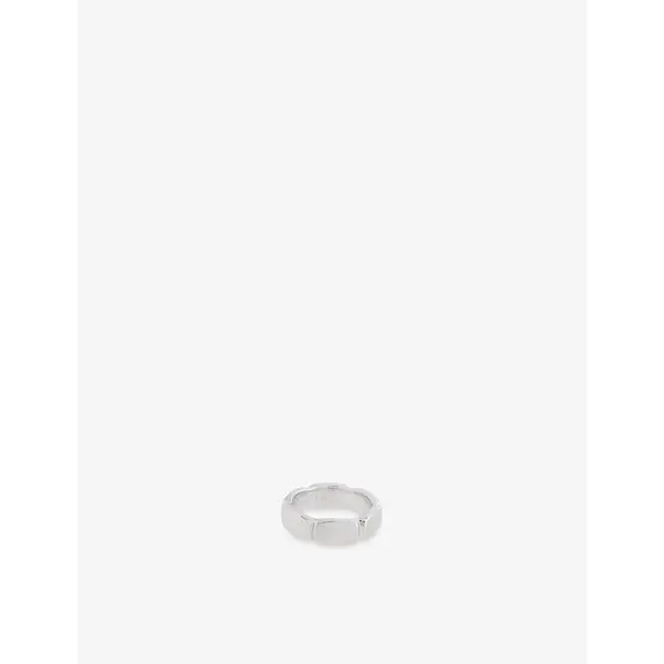 Tom Wood Knut White Rhodium-plated Sterling Ring - Silver
