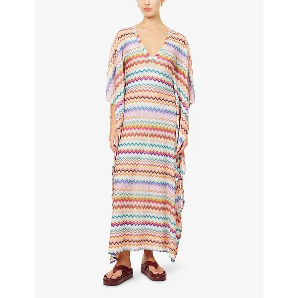 Missoni Chevron Knit Kaftan Dress - Multicolor W/Light Base