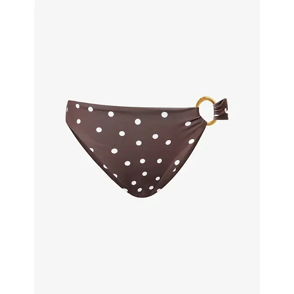 AWAY THAT DAY Acapulco Bikini Bottoms - Espresso Polka Dot