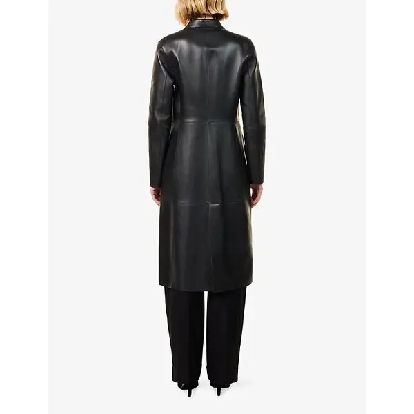 TOTEME Slim-fit Notch-lapels Leather Coat