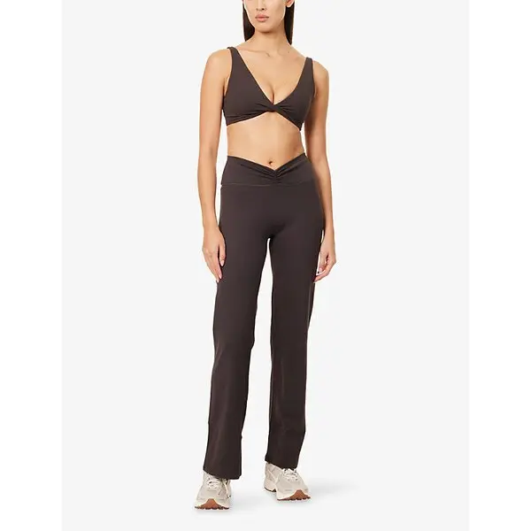 ADANOLA Ruched-front Yoga Trousers