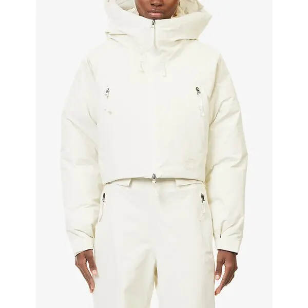 The North Face X Skims Cropped Hooded Jacket - Bone