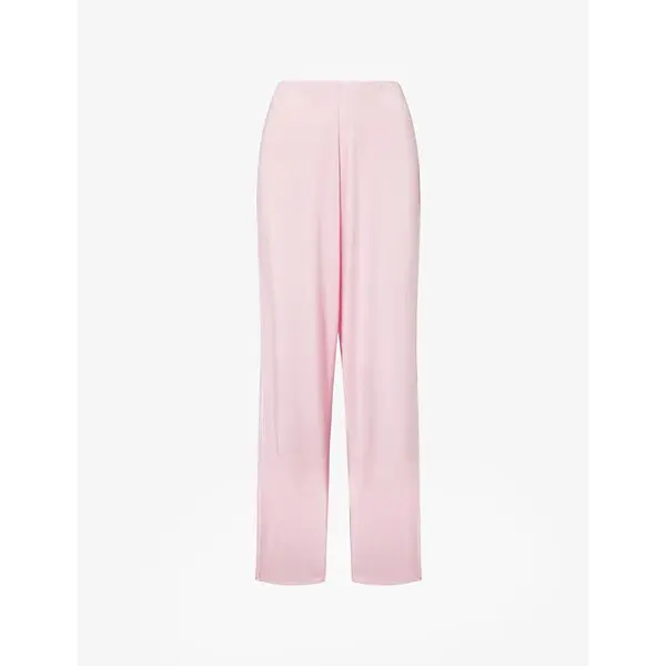 DJERF AVENUE Wide-leg Stretch-jersey Trousers - Pink
