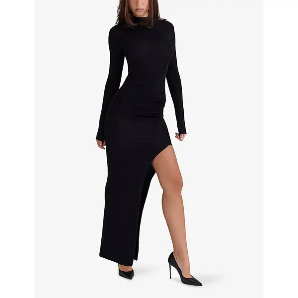 House Of Cb Knitted Maxi Dress - Black