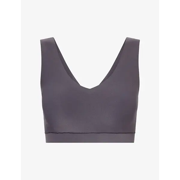 Chantelle Soft Stretch V-neck Bralette - Carbon