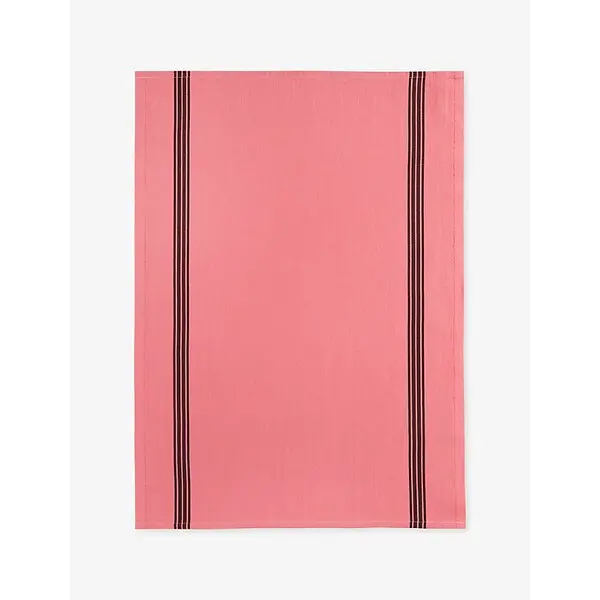 Charvet Torchon Piano Cotton And Linen Tea Towel - Fraise