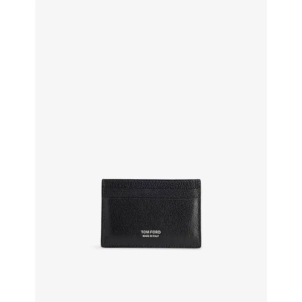 TOM FORD T-line Classic Leather Card Holder - Black