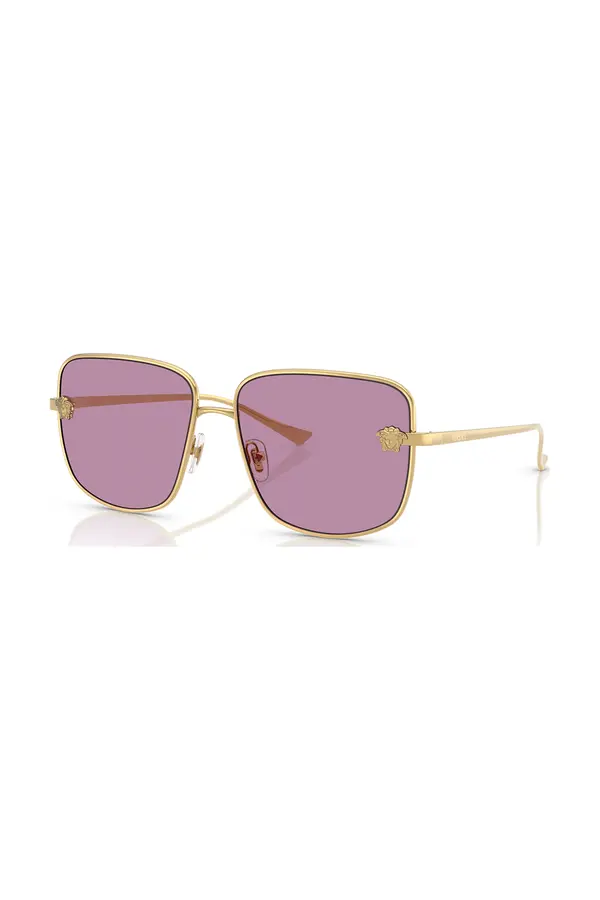 Versace Ve2282 Gold Square Frame Sunglasses - Metallic