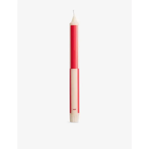 HAY Pattern Wax Candle - Off-white With Red Block