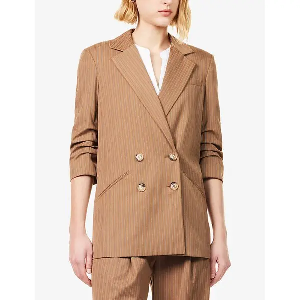 Veronica Beard Rupert Dickey Striped Stretch-woven Blazer