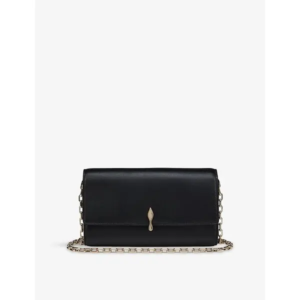 CHRISTIAN LOUBOUTIN Bettina Leather Wallet-on-chain - Black/gold