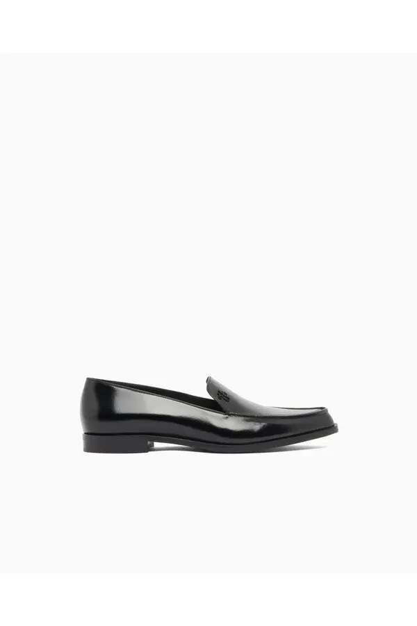Emporio Armani Shiny Polished Leather Loafers