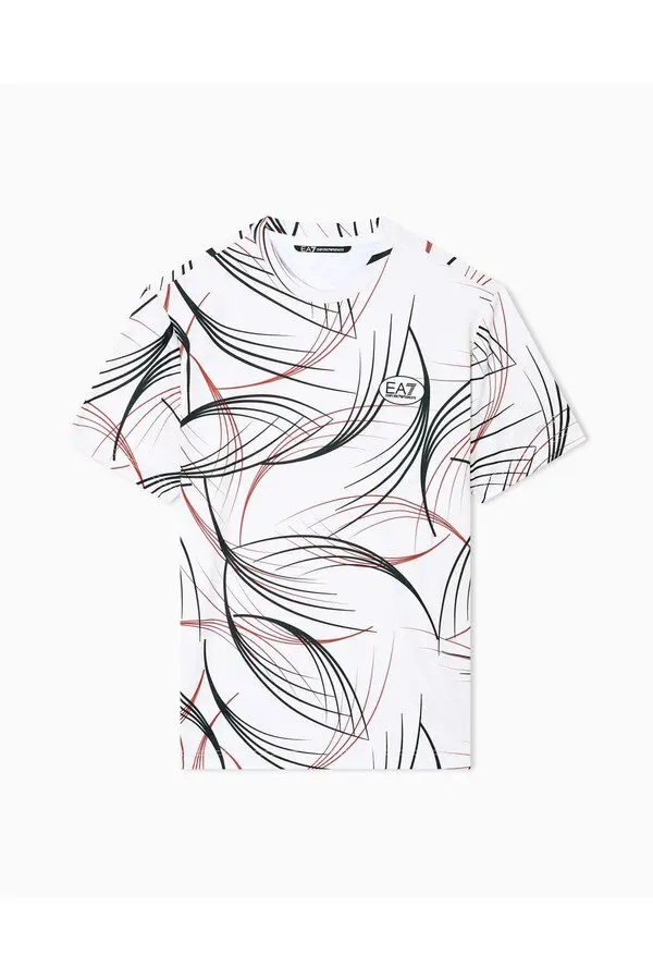 Emporio Armani Ea7 Tennis Pro Print T-shirt - White