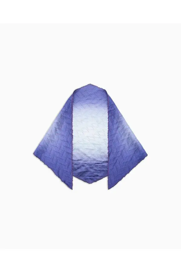 Giorgio Armani Pleated Silk Stole - Purple