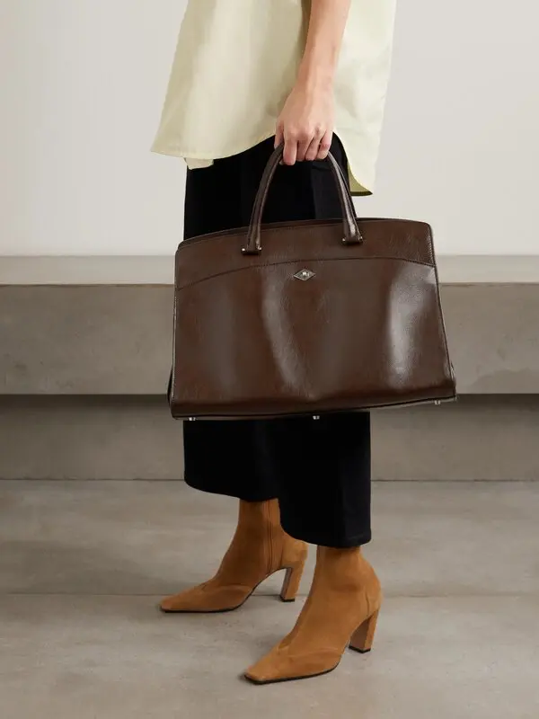 METIER Private Eye Large Leather Tote - Brown