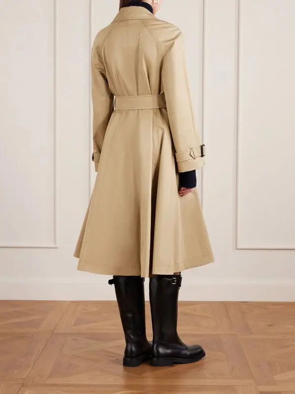 Burberry Ellingham Belted Cotton-gabardine Trench Coat