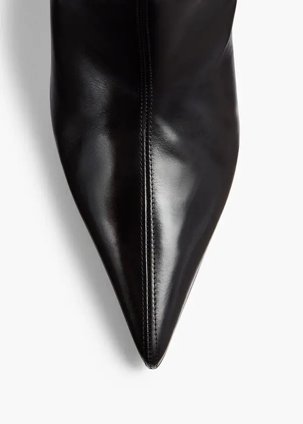 Khaite Bella Knee-high Leather Boots - Black