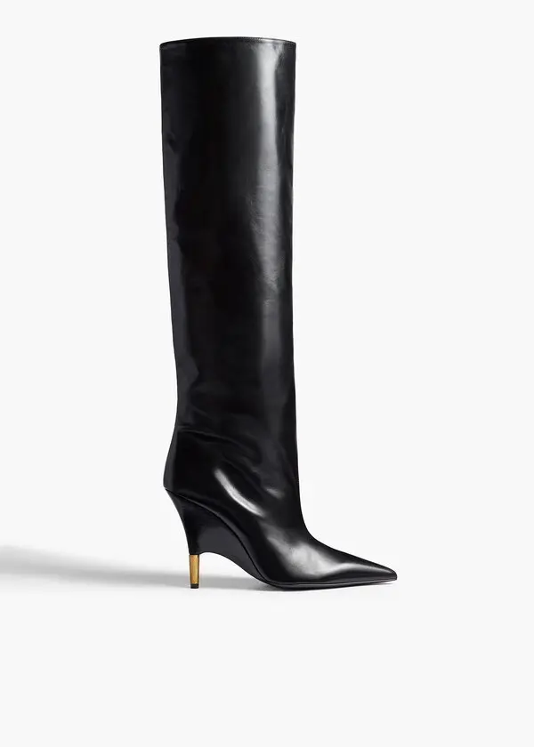 Khaite Bella Knee-high Leather Boots - Black