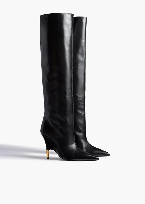 Khaite Bella Knee-high Leather Boots - Black