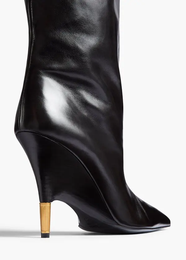 Khaite Bella Knee-high Leather Boots - Black