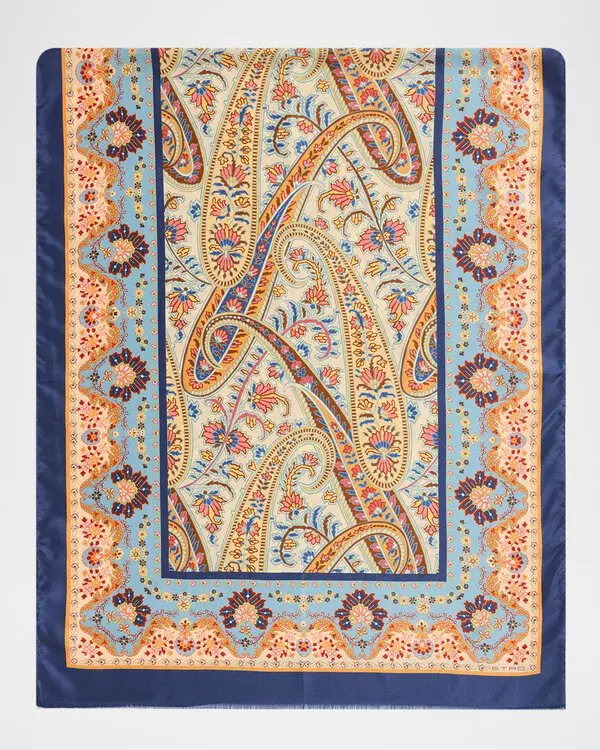 Etro Paisley Silk Scarf - Print On P