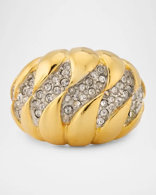 KENNETH JAY LANE Wave Dome Ring - Gold