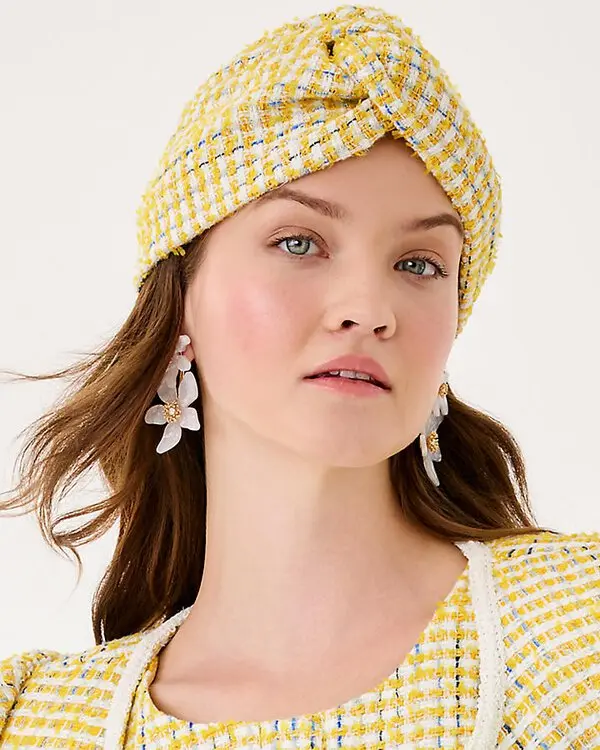 Lilly Pulitzer® Boucle Knotted Head Wrap - Limoncello Spacedye Stripe Boucle