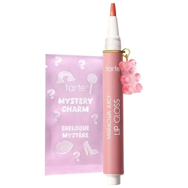 TARTE Maracuja Juicy Lip Plumping Peptide Gloss With Charm - Strawberry Milk