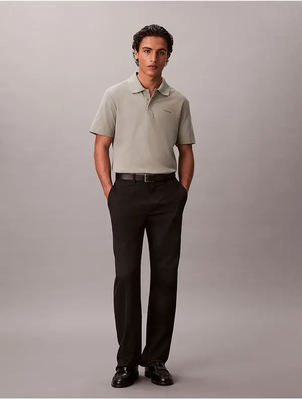 Calvin Klein Cotton Blend Pique Classic Polo Shirt - Shadow