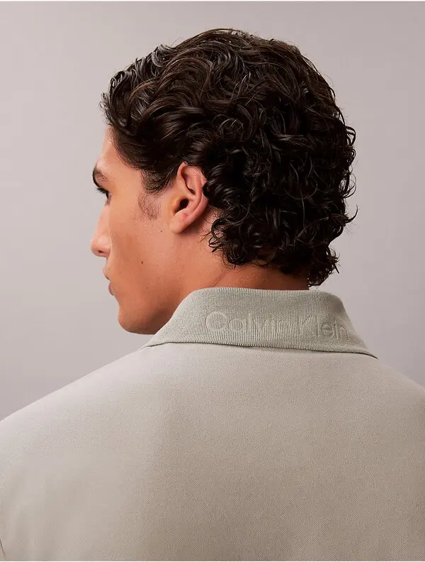 Calvin Klein Cotton Blend Pique Classic Polo Shirt - Shadow