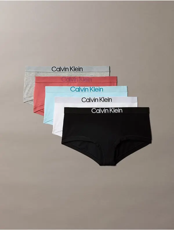 Calvin Klein Extra Soft Cotton Stretch 5-pack Boyshort - Antarctic Blue Multi