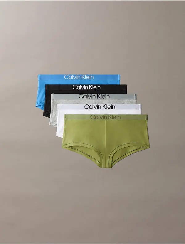 Calvin Klein Extra Soft Cotton Stretch 5-pack Boyshort - Iguana Multi