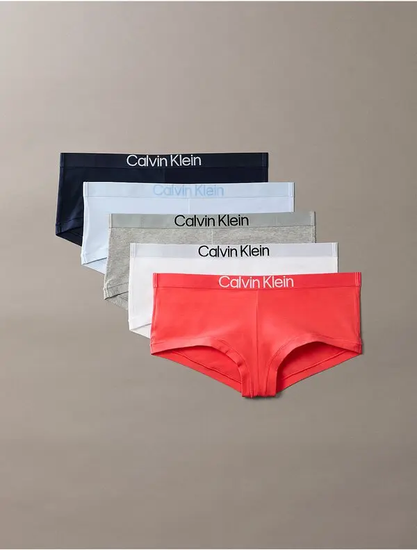 Calvin Klein Extra Soft Cotton Stretch 5-pack Boyshort - Punch Pink Multi