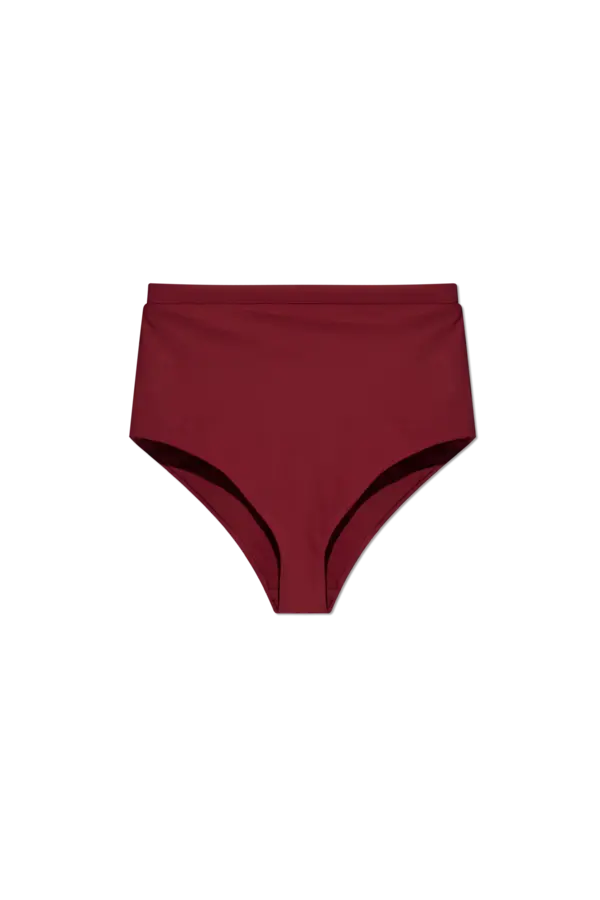 JIL SANDER High-waisted Bikini Bottom - Burgundy