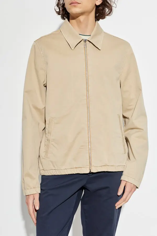 Paul Smith Cotton Jacket With Collar - Beige