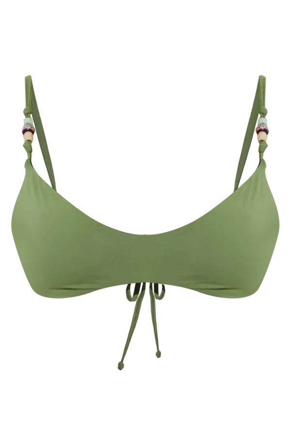 Bond Eye Mika Reversible Bikini Top - Green
