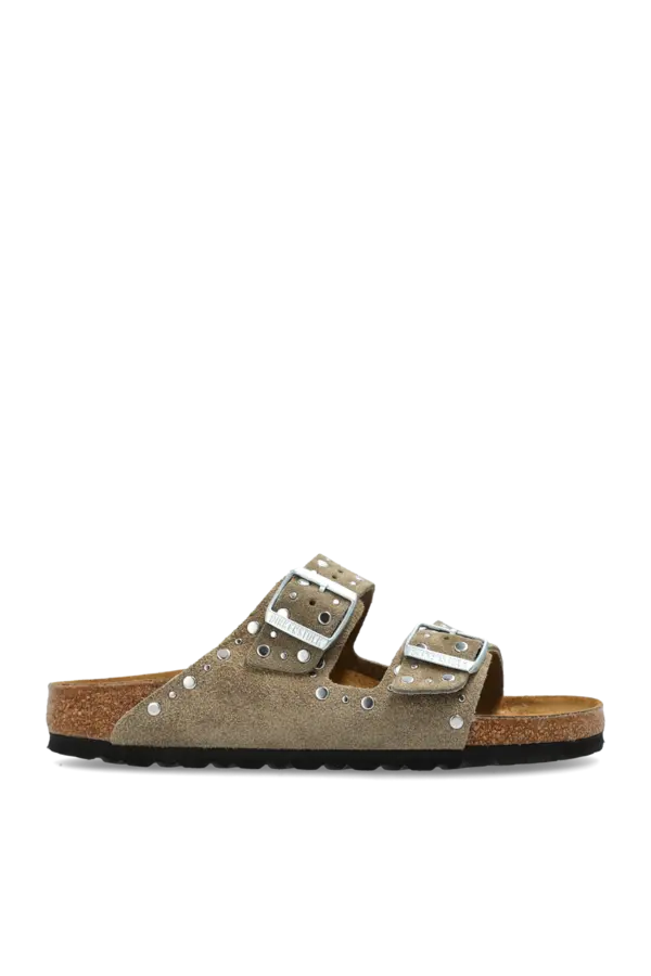 BIRKENSTOCK Boston Rivet Border Mules - Beige