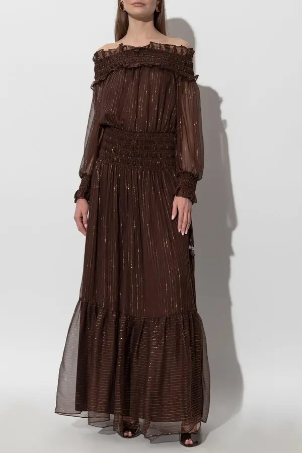 SELF-PORTRAIT Lurex Thread Dress