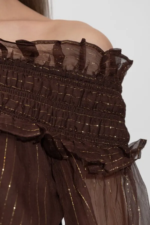 SELF-PORTRAIT Lurex Thread Dress