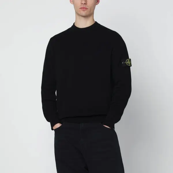 Stone Island Cotton Crew-neck Sweater - Black