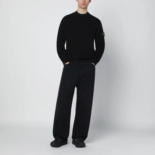 Stone Island Cotton Crew-neck Sweater - Black