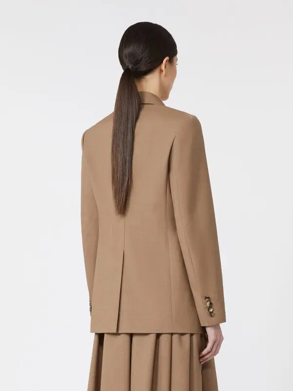 Max Mara Single-breasted Wool Blazer - Hazelnut Brown